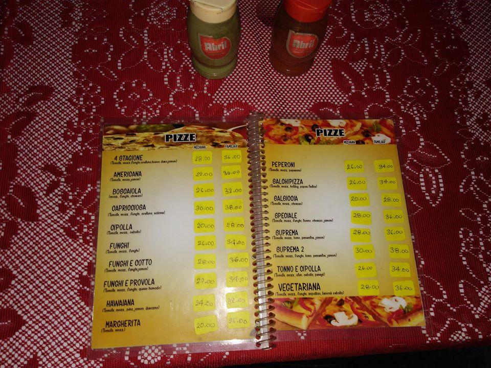 Menu at Pizzeria Mamma Mia - La Vera Pizza Italiana, San Vicente de ...