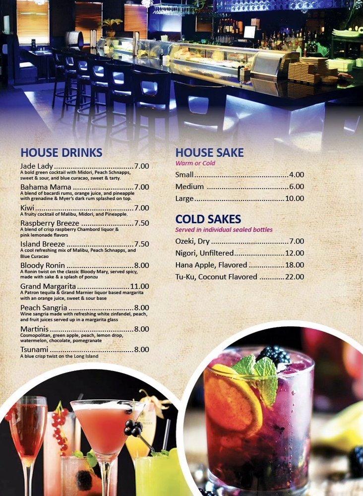 Menu at Ronin Steak & Sushi House restaurant, Ruston