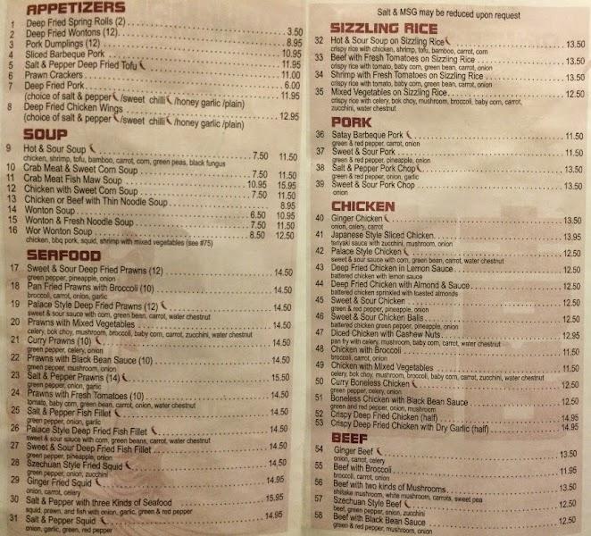 Menu at New Manning's Restaurant, Revelstoke