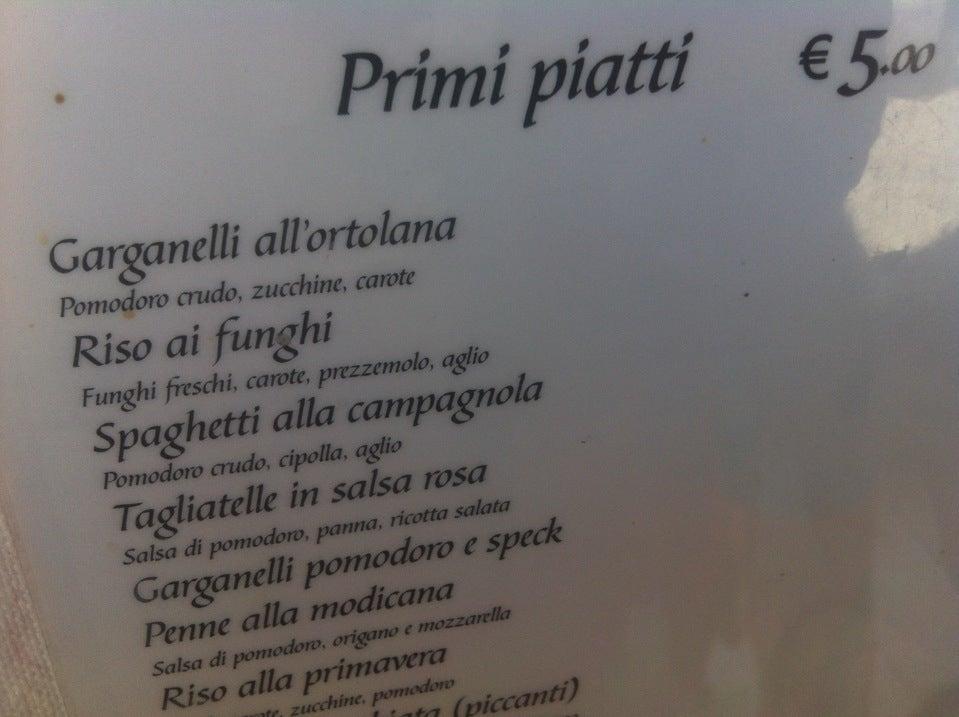 Menu da Trattoria la Bettola ristorante, Ragusa