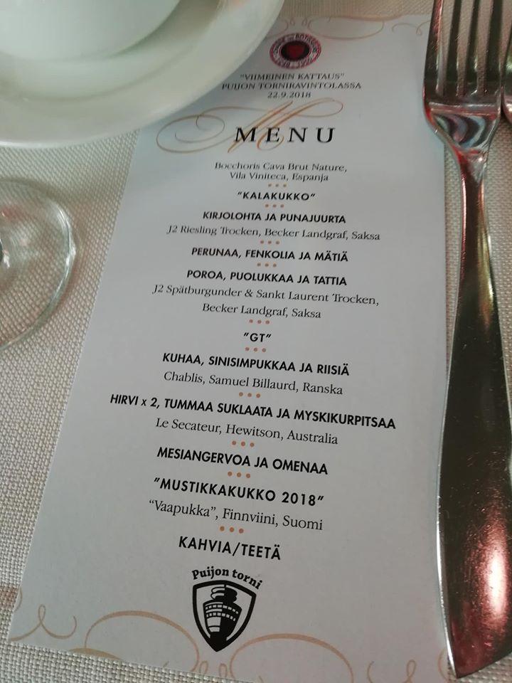 Menu at Via Gourmet Oy restaurant, Kuopio