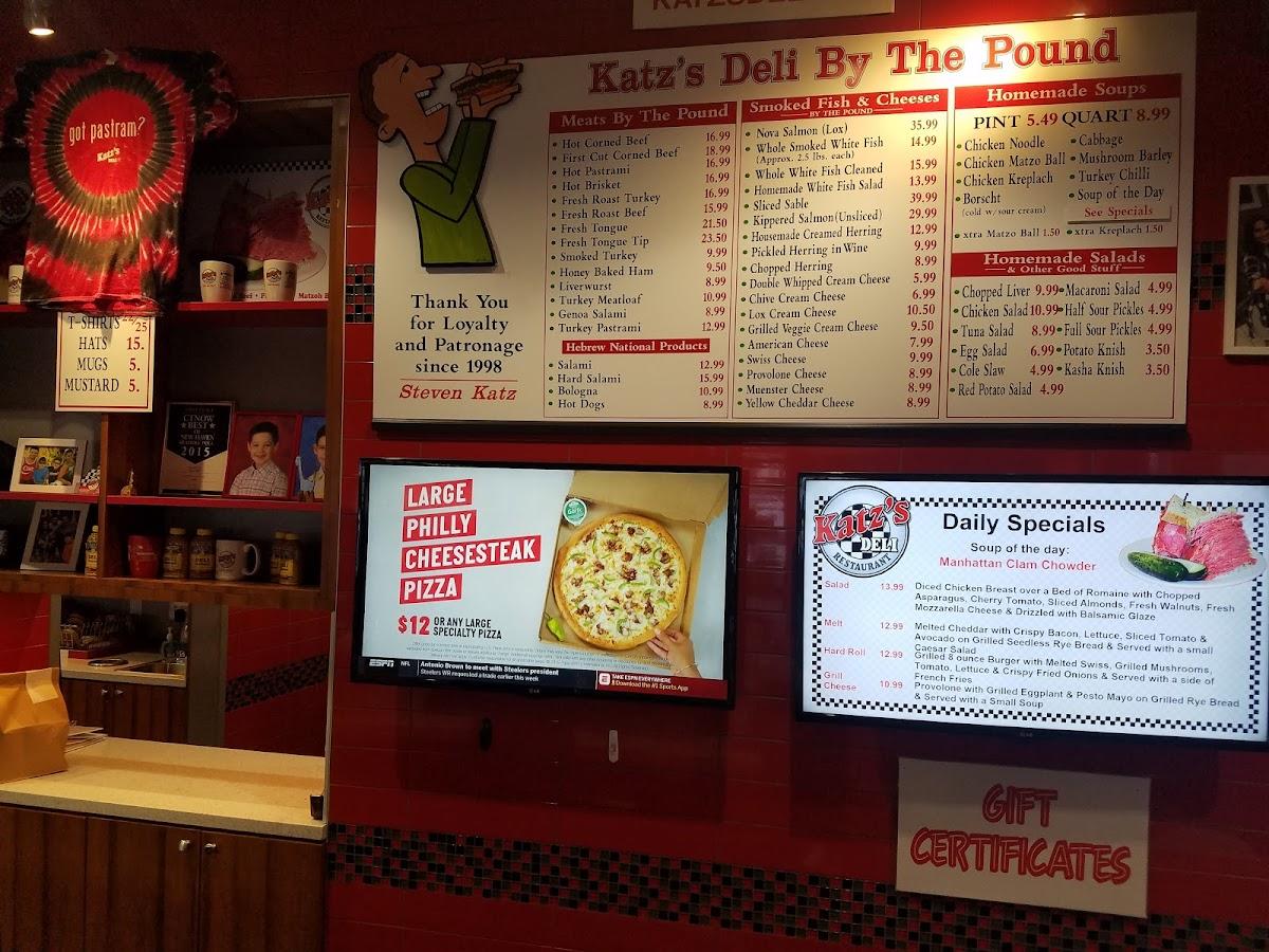 Menu at Katz's Deli Restaurant, Woodbridge
