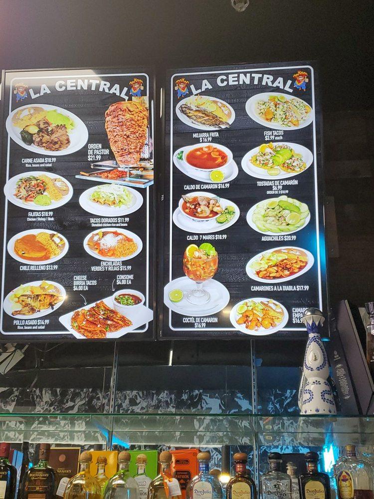 Menu at La Central Taqueria restaurant, Bonney Lake