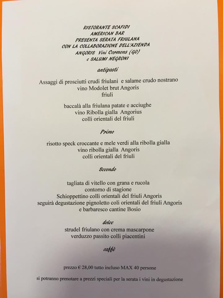 Menu at American Bar By Scafidi, Cuorgnè