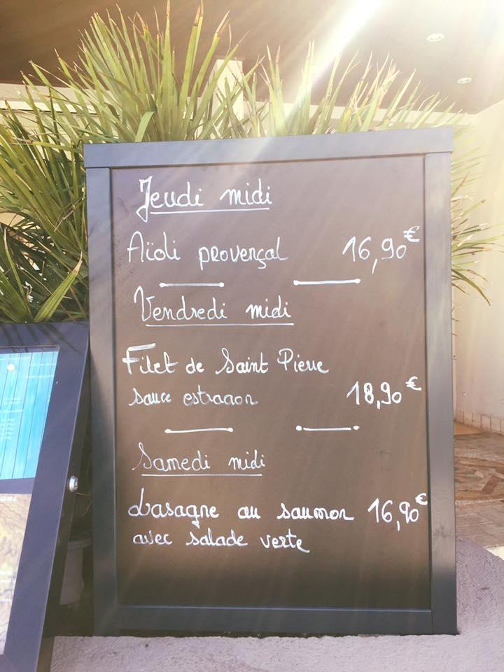 Menu au Le Saint Pierre restaurant, Six-Fours-les-Plages