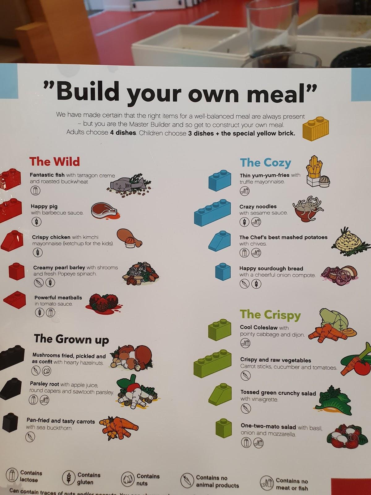 Menu at Mini Chef restaurant, Billund