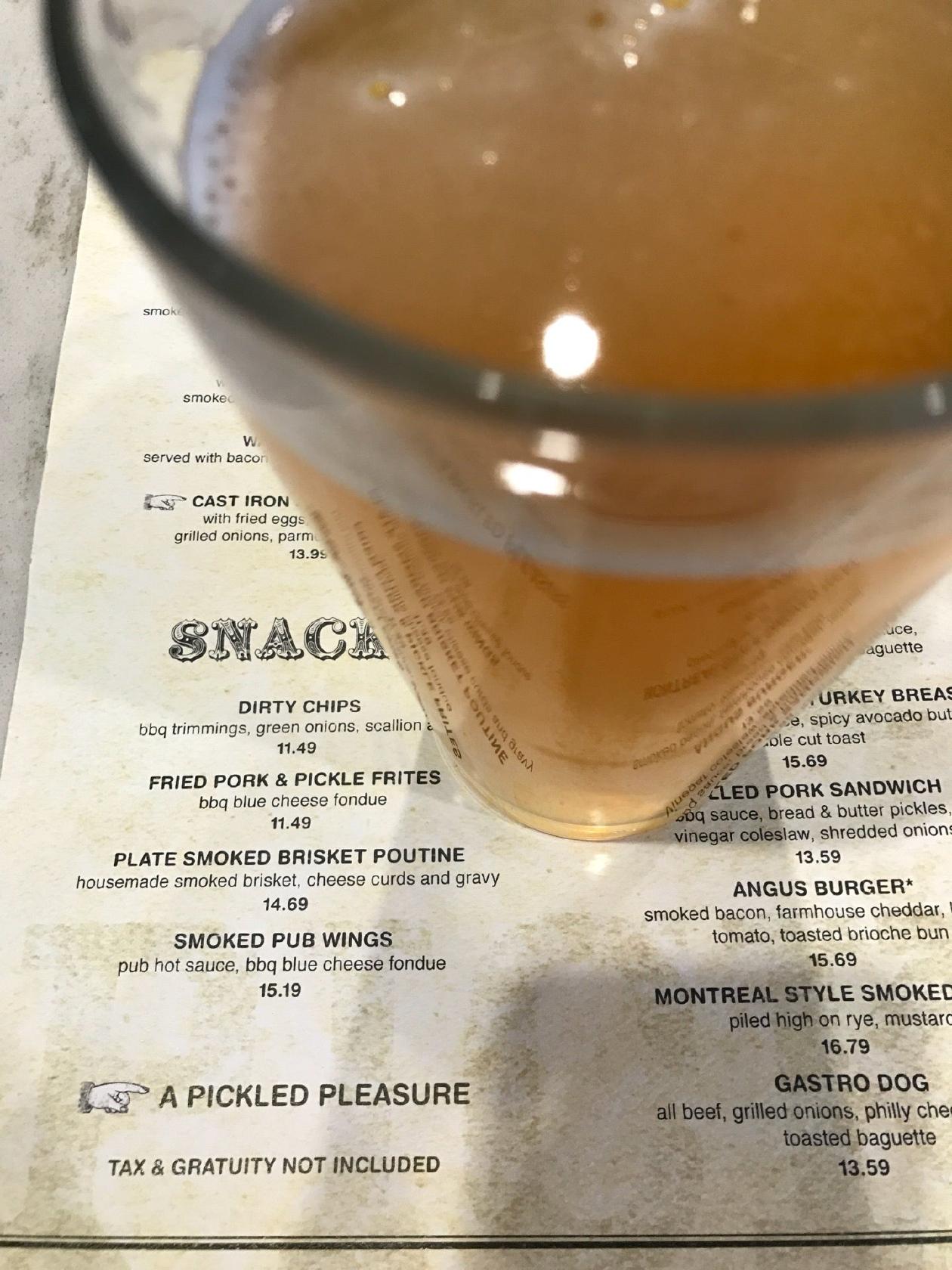 Menu at Pork & Pickle pub & bar, Dorval, 975 Romeo-Vachon Blvd N