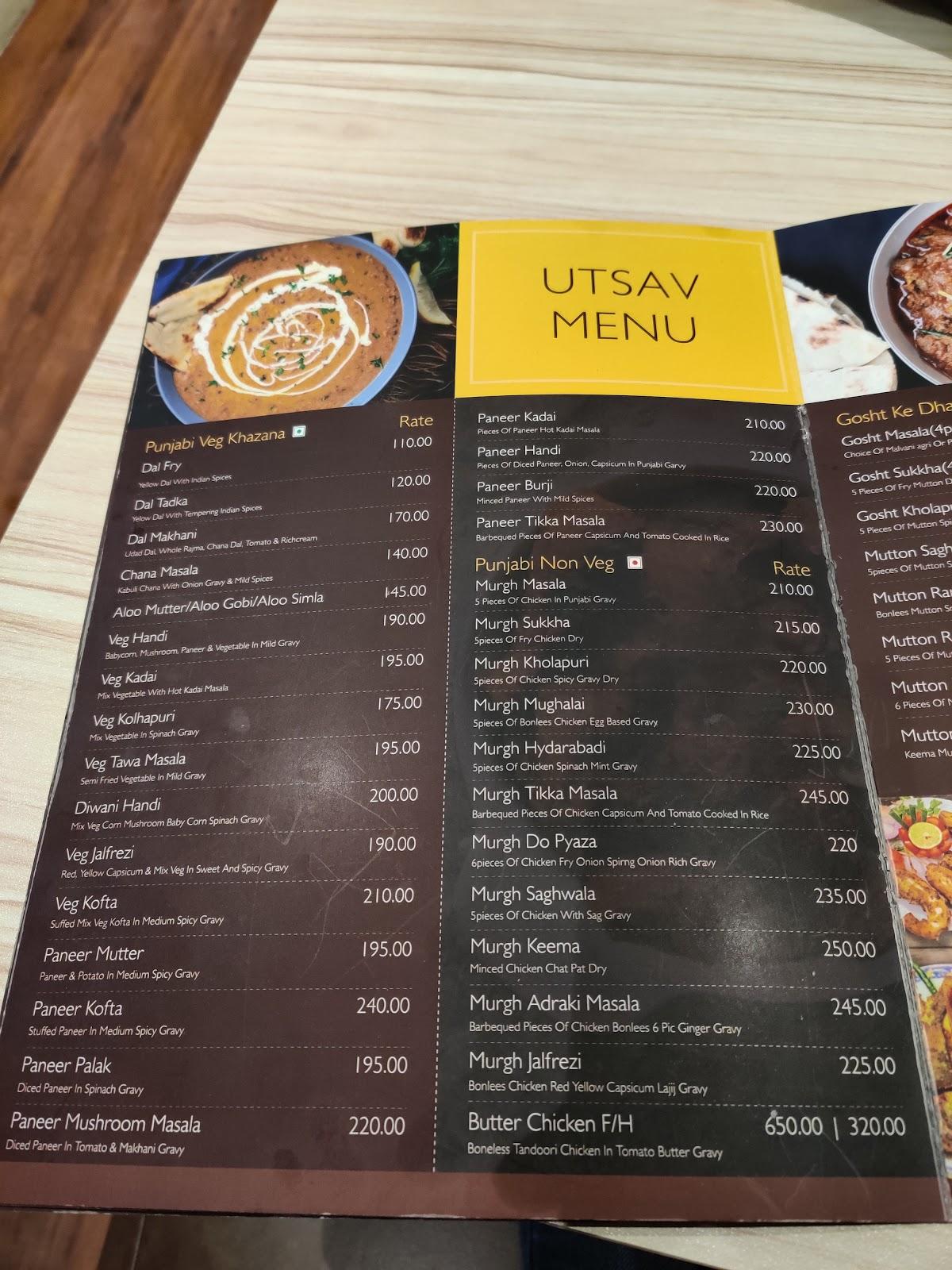 Menu at Utsav Veg & Non veg Restaurant, Thane