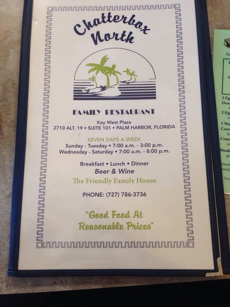 Menu at Bliss Cook House restaurant, Palm Harbor