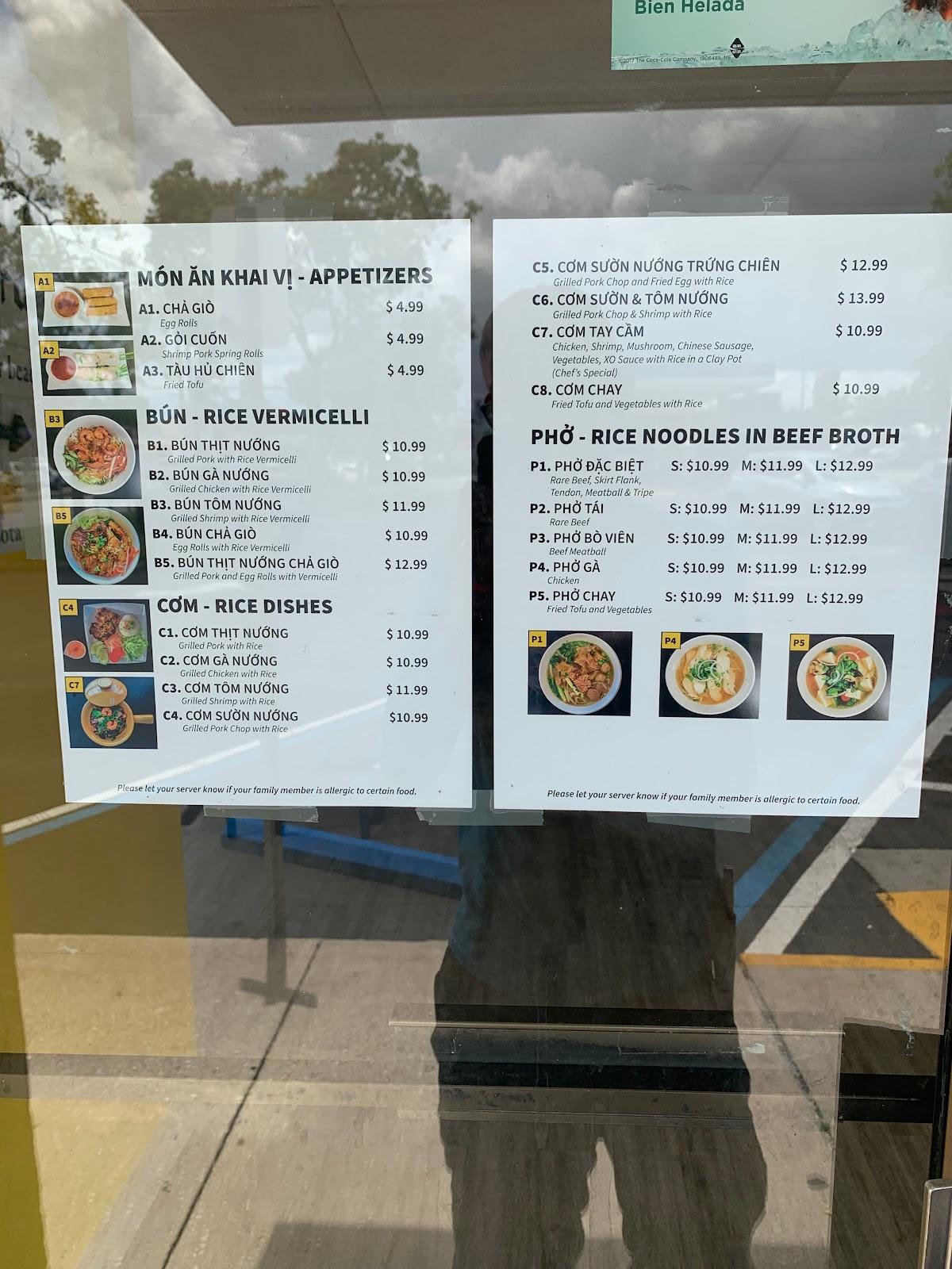 Menu at Little Saigon Bistro restaurant, Sarasota