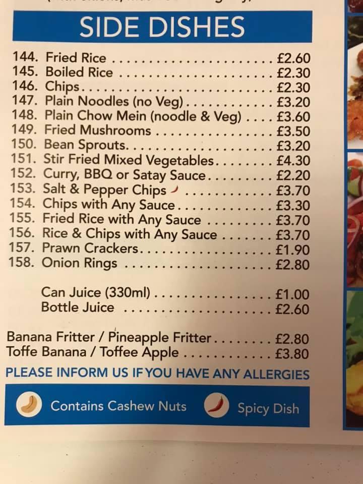 Menu at The Happy Days fast food, Innerleithen