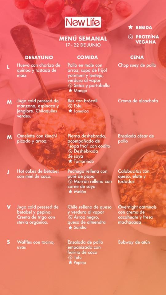 Menu at NEW LIFE restaurant, Mexico