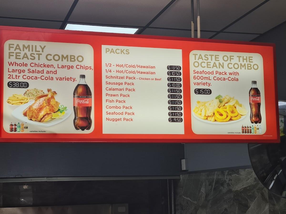 Menu at Original Charcoal Chicken restaurant, Seaton