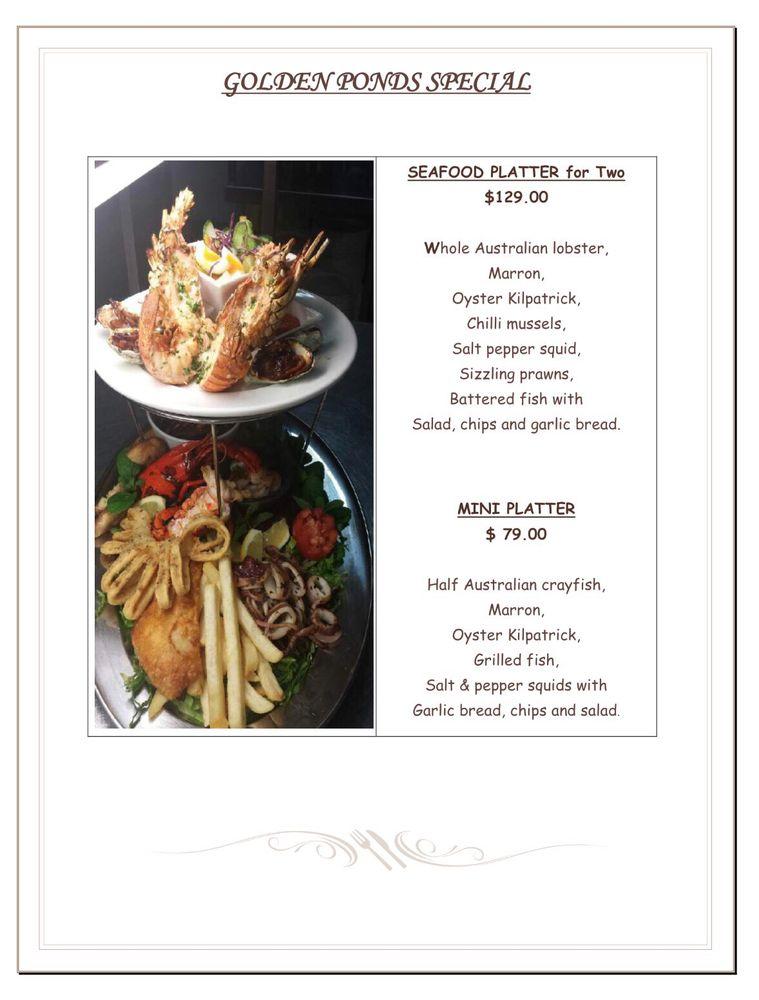 Menu at Golden Ponds pub & bar, Baldivis