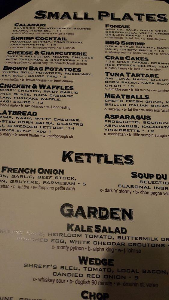 Menu at Hideout 125 pub & bar, Fort Wayne