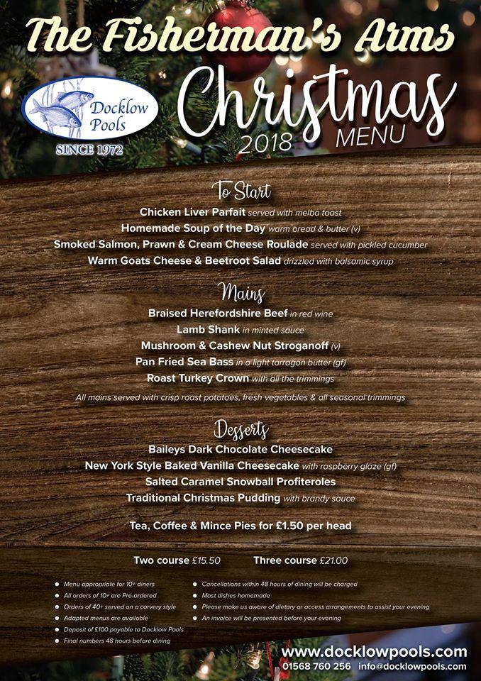 Menu at Docklow Pools pub & bar, Docklow