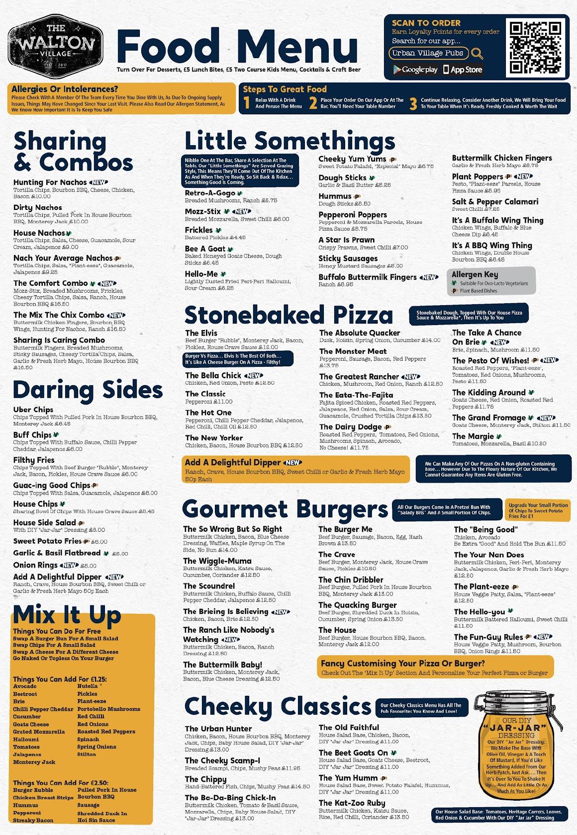 Menu at The Walton Village BBQ, Walton-on-Thames