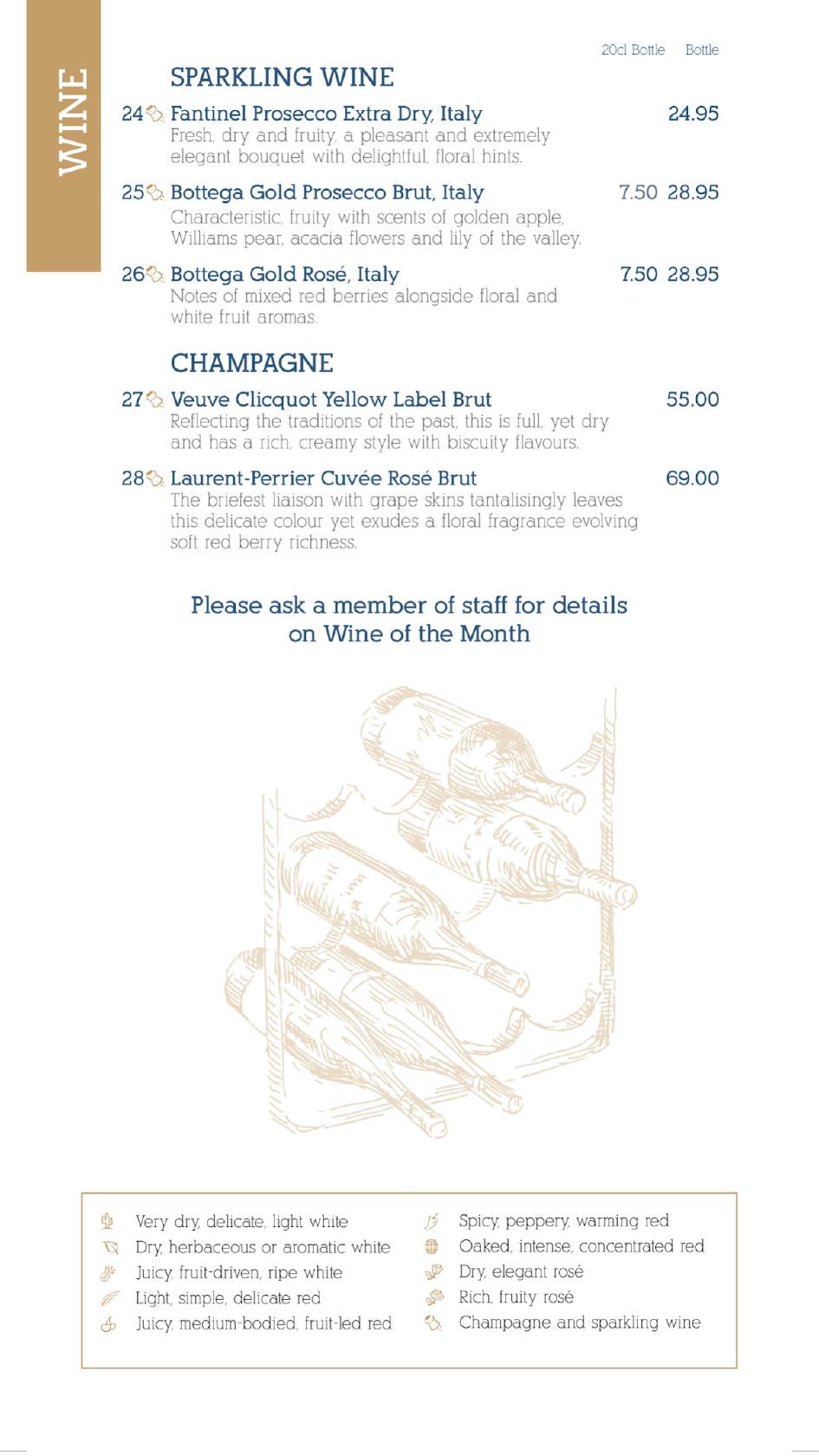 Menu at Prego restaurant, Lanark