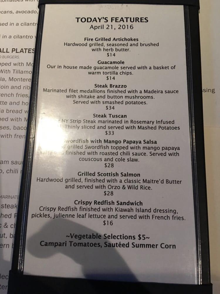 Menu at J. Alexander's Restaurant, Farmington Hills