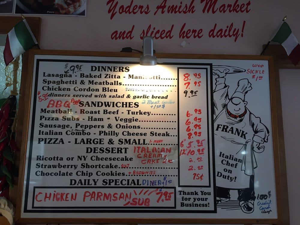 Menu at The Sub Station Italian Restaurant & Sub Shop, Cosby