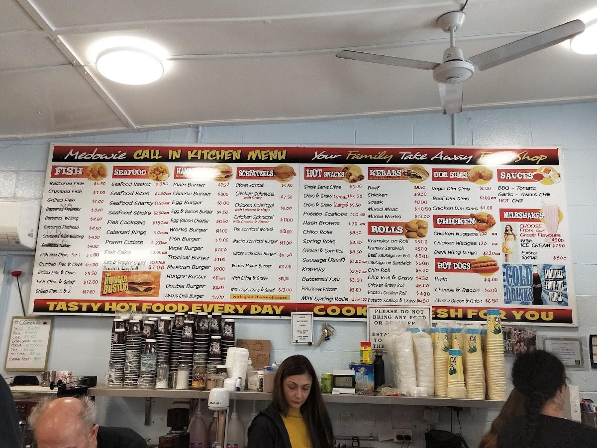 Menu at Medowie Call-in Kitchen fast food, Medowie