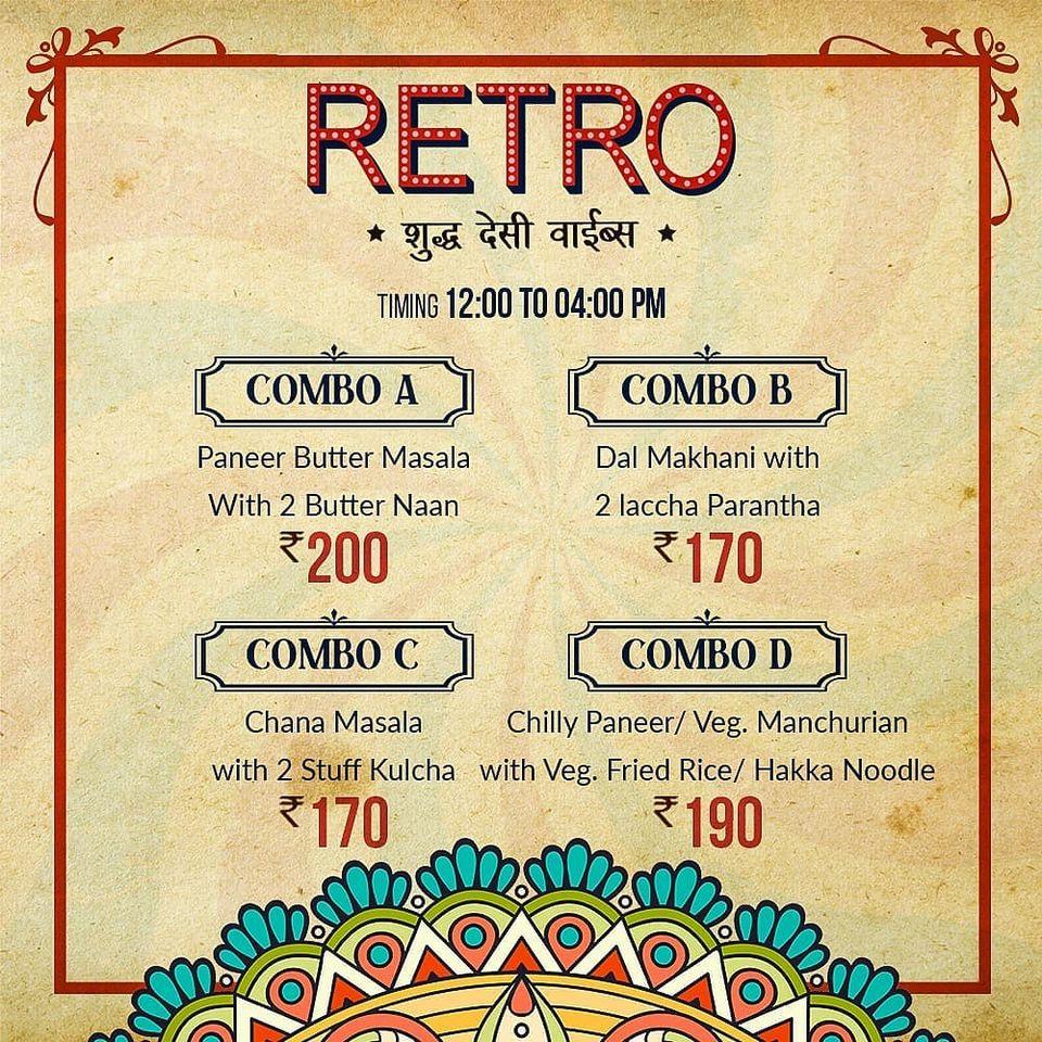 Menu at Retro, Jaipur, H - 3