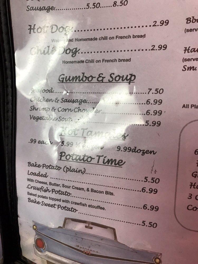 Menu at Duffy's Diner restaurant, New Iberia