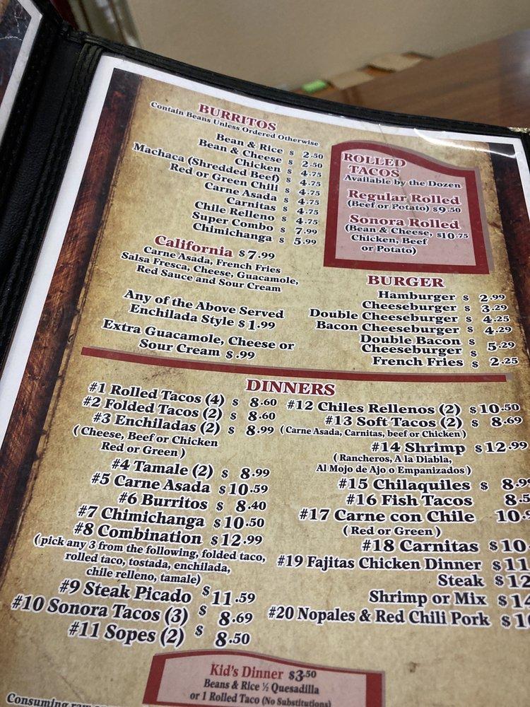 Menu at La Casa Deli restaurant, Yuma, 349 W 32nd St