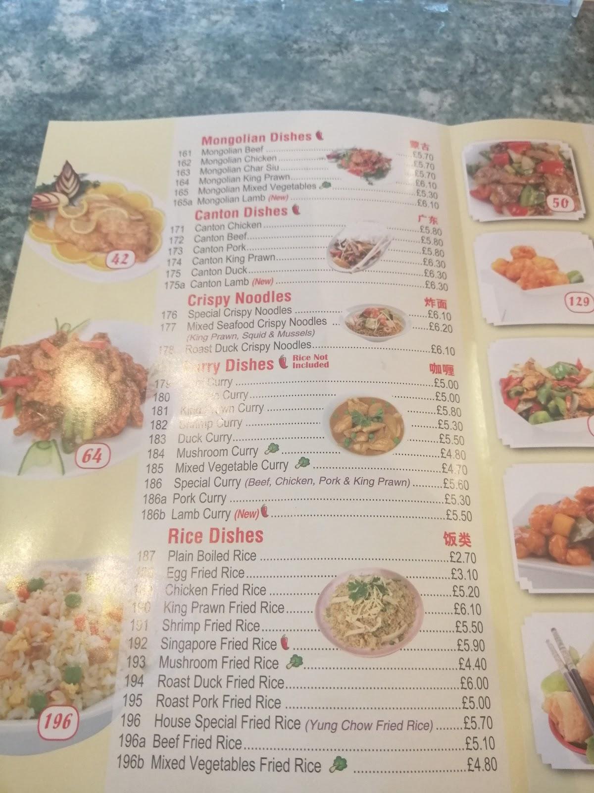 Menu at Orient Express fast food, Bristol