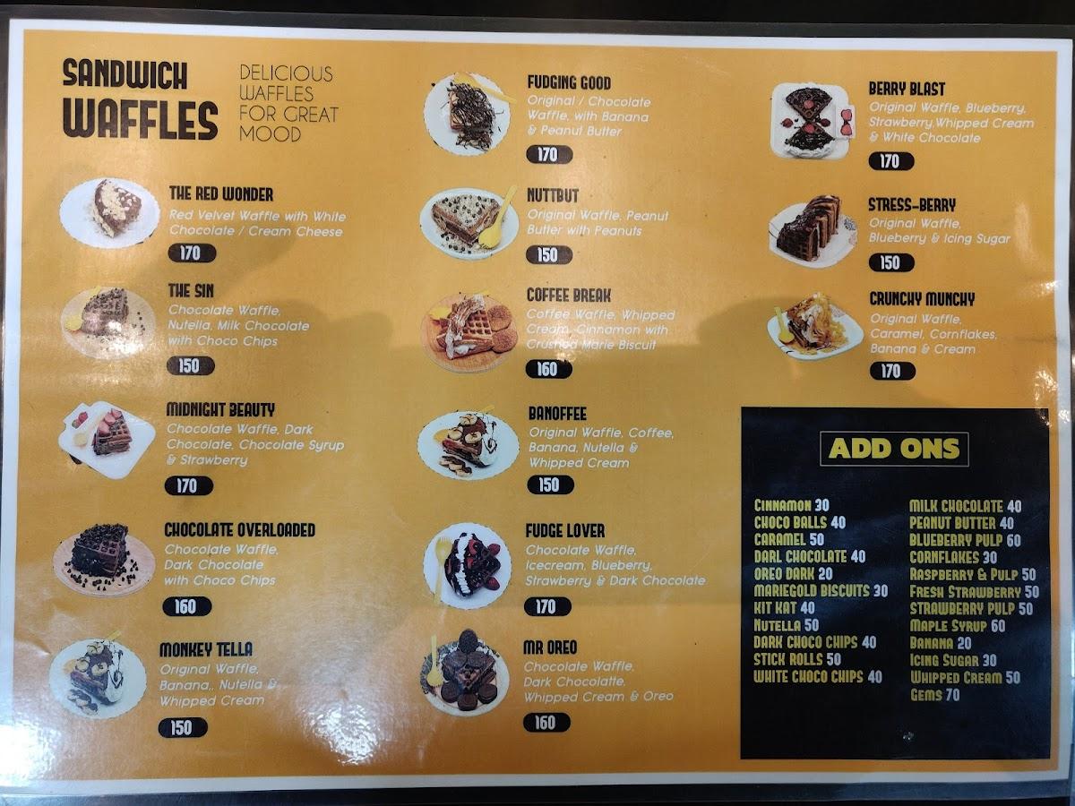 Menu at Belgian Waffle Factory Whitefield, Bengaluru