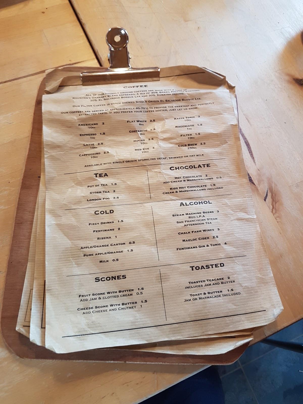 Menu at Broom House Farm Shop cafe, Burnhope