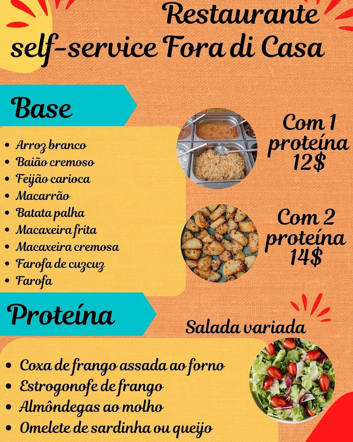 Menu em Fora Di Casa restaurante, Crato