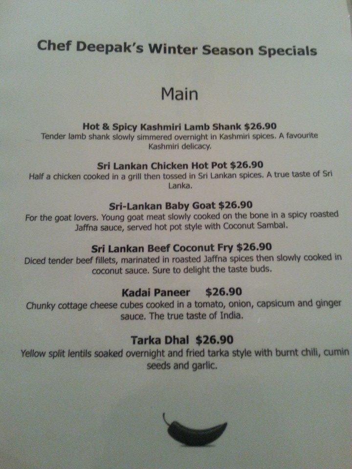 Menu at Hotel Saravana Bhavan Croydon restaurant, Croydon