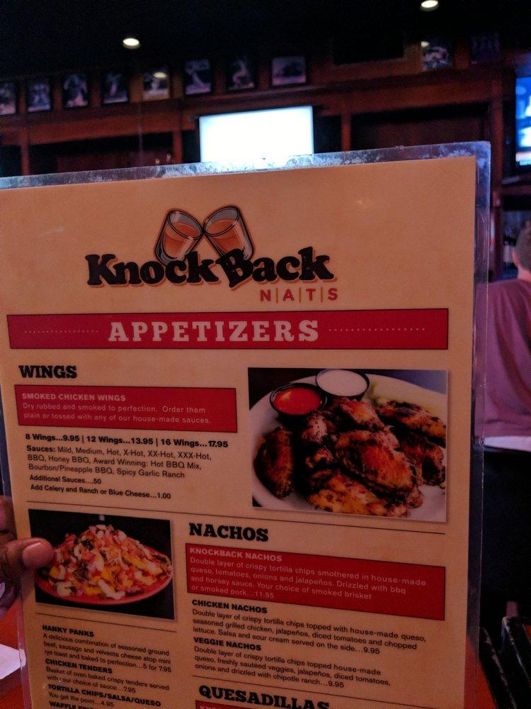 Menu at Knockback Nats pub & bar, Cincinnati