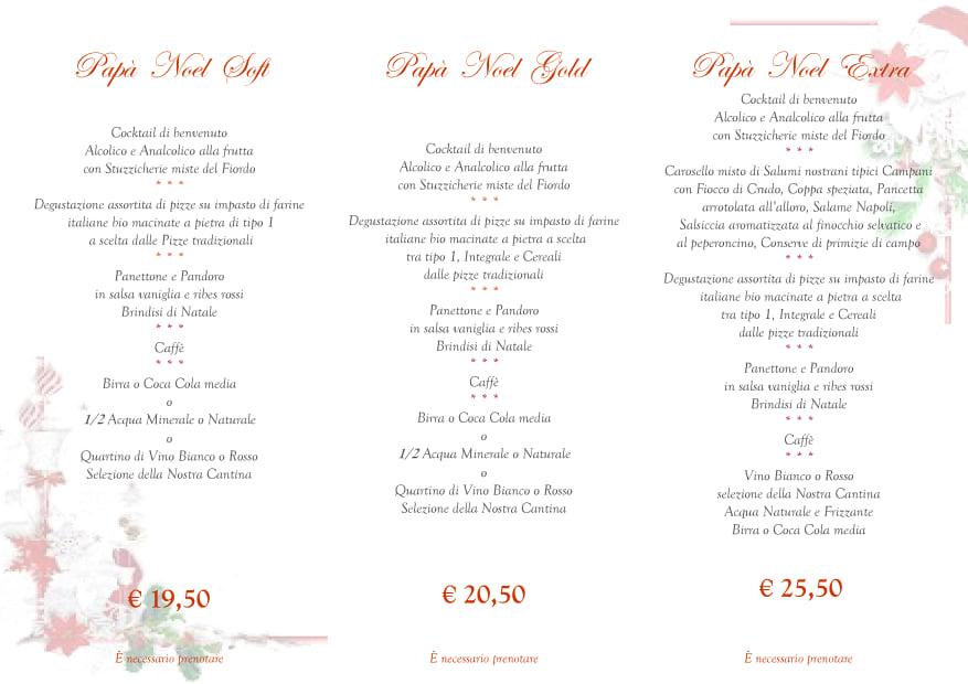 Menu da Ristorante Il Fiordo, Lomazzo, Via del Seprio