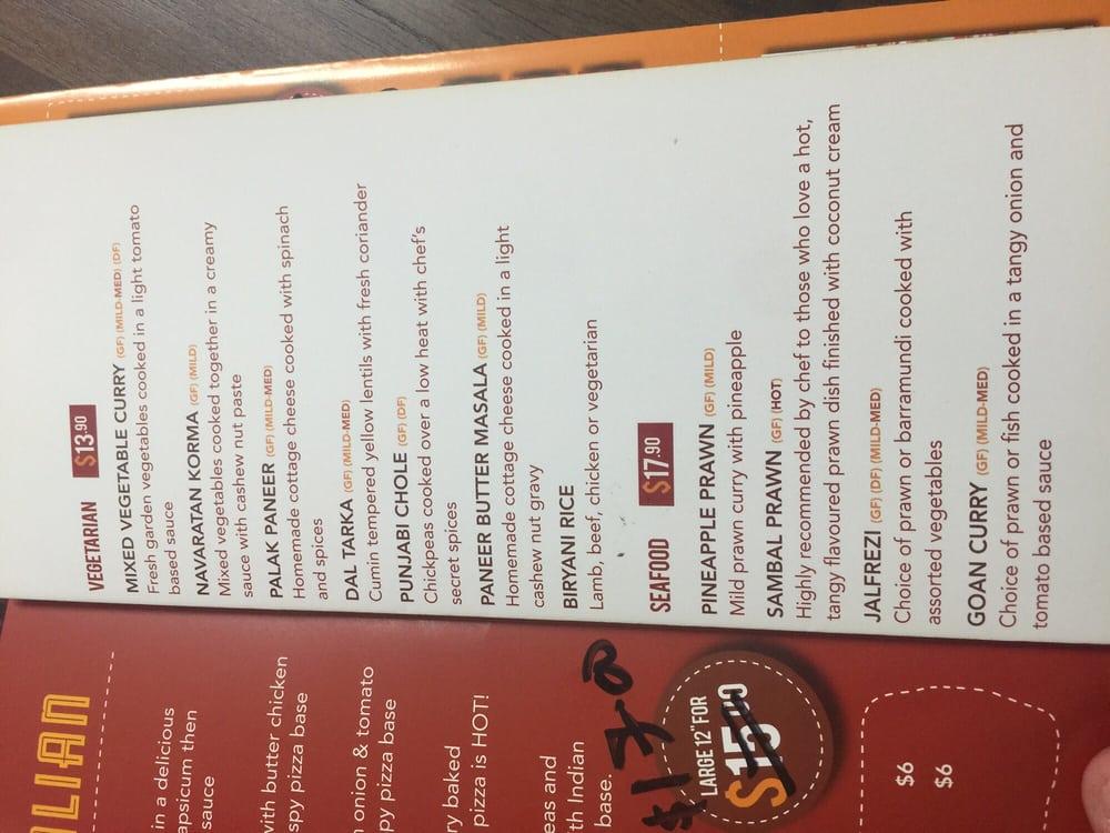 Menu at Tikka TALIAN at The Wheatsheaf Inn pizzeria, Gawler East