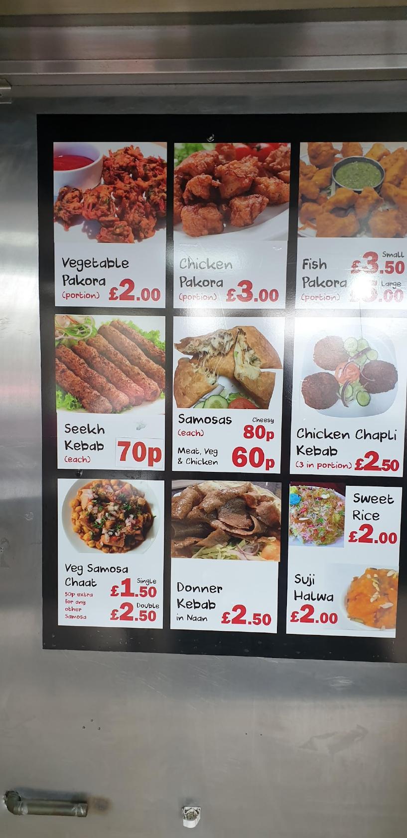 Menu at Samosa Hut Burnley restaurant, Burnley