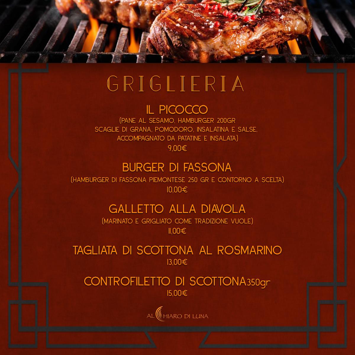 Menu at AL CHIARO DI LUNA Ristorante Fabrica di Roma, Fabrica di Roma