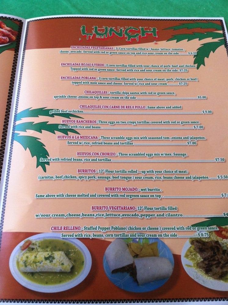 Menu at Chicano's Restaurant, Scranton, 427 Cedar Ave