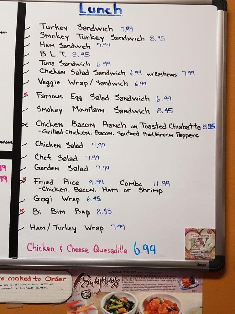 Menu at Lucky Penny Cafe, Tacoma