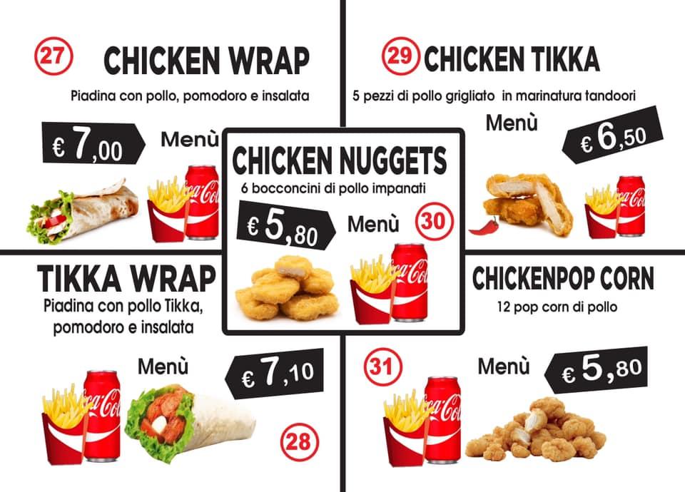 Menu at Royal nawab fried chicken restaurant, Prato