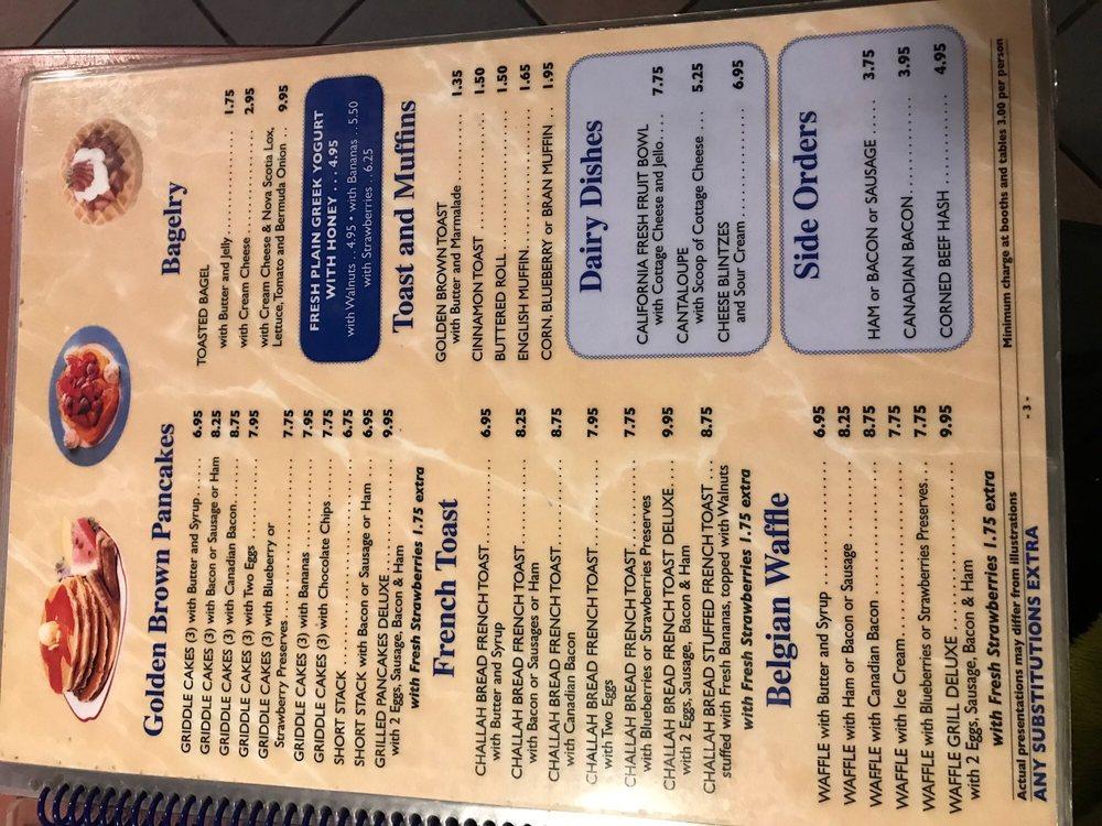 Menu at Triple-A Diner Restaurant, East Hartford