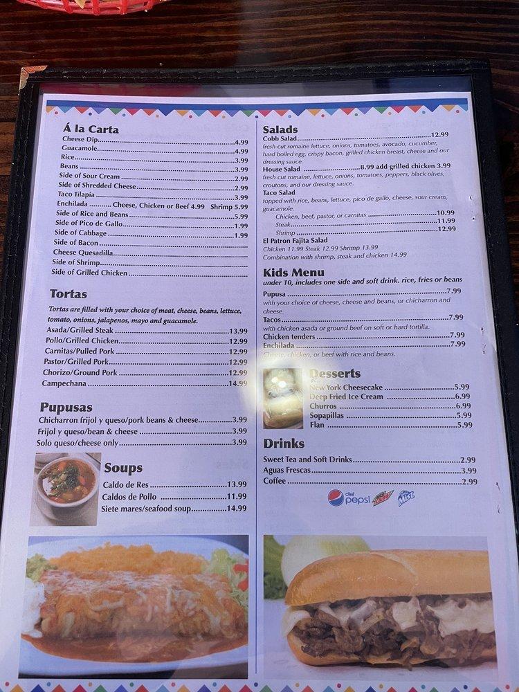 Menu at El Patron Subs & Grill restaurant, Arden