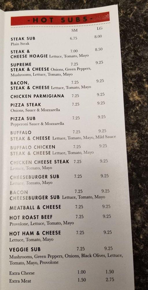 Menu at Middleway Market pizzeria, USA, Middleway Pike