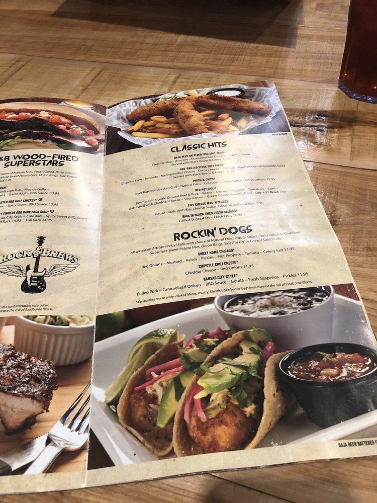 Menu at Rock & Brews St. Louis pub & bar, Chesterfield