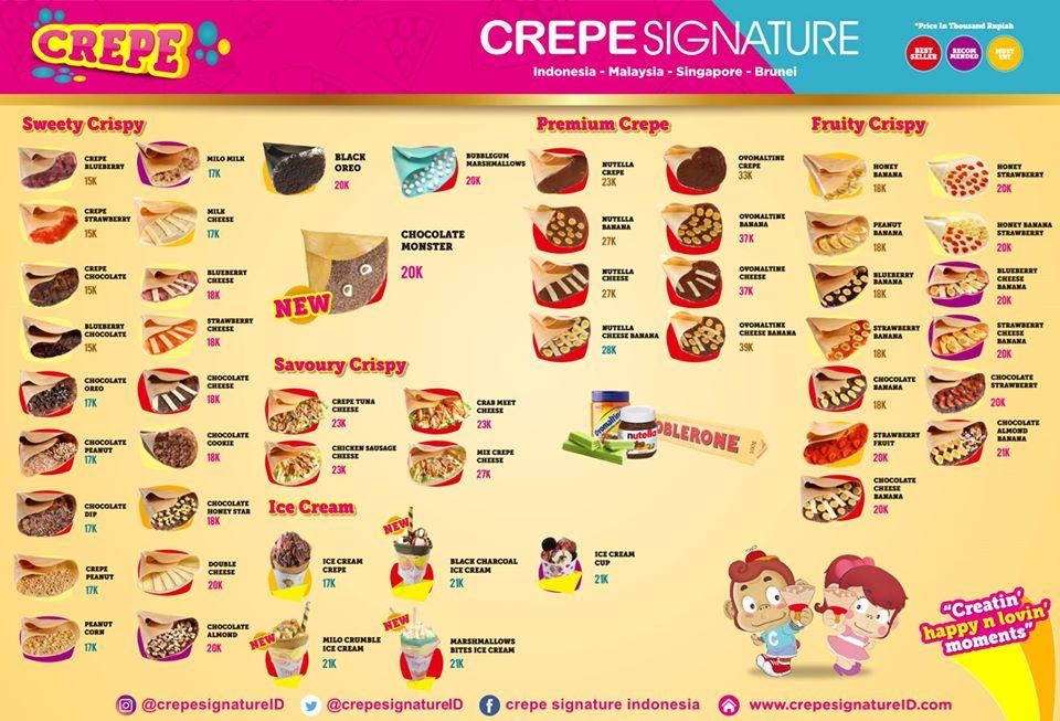 Menu at D'Penyetz & CrepeSignature restaurant, Pontianak