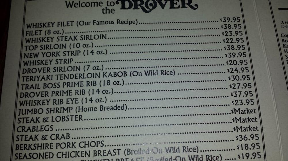 Menu at The Drover pub & bar, Omaha, S 73rd St
