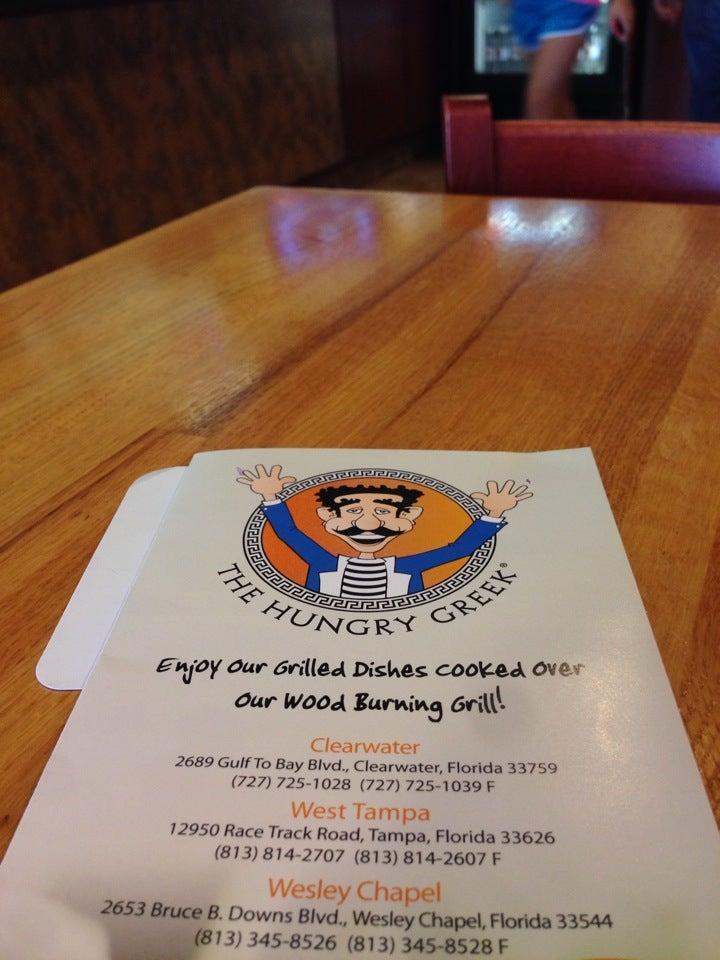 Menu at The Hungry Greek restaurant, Wesley Chapel