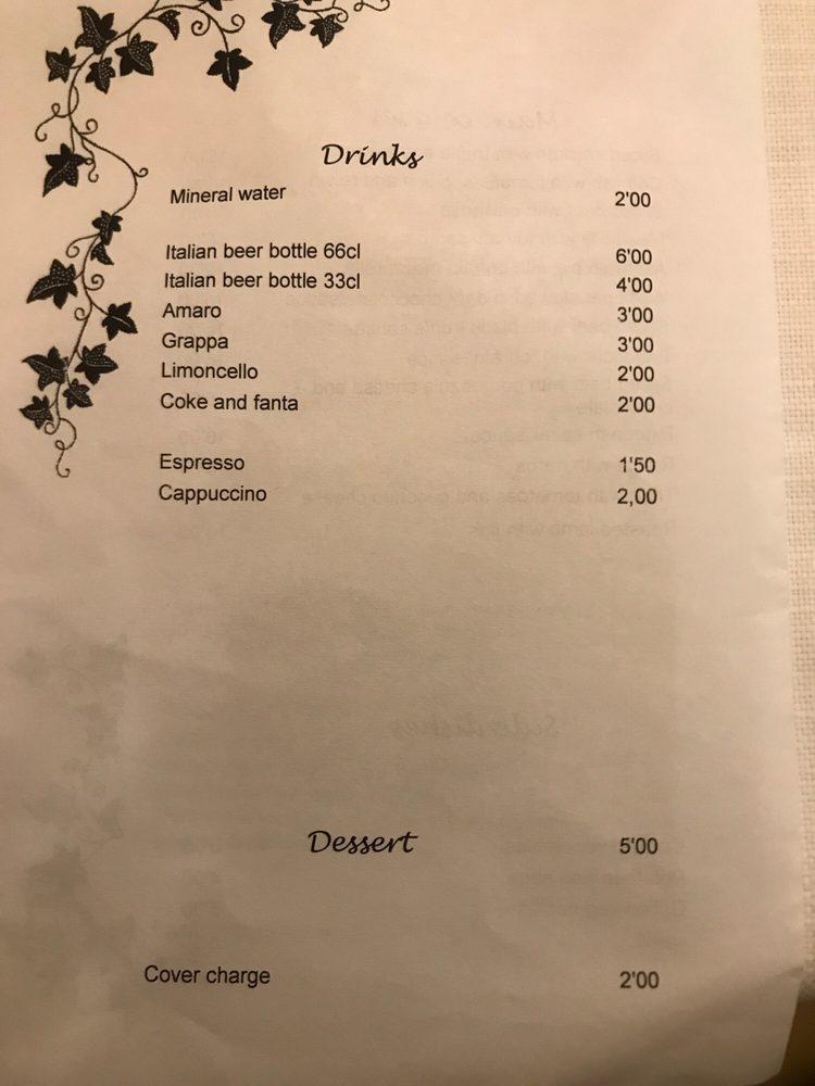 Menu da Trattoria del Moro Aronne ristorante, Orvieto