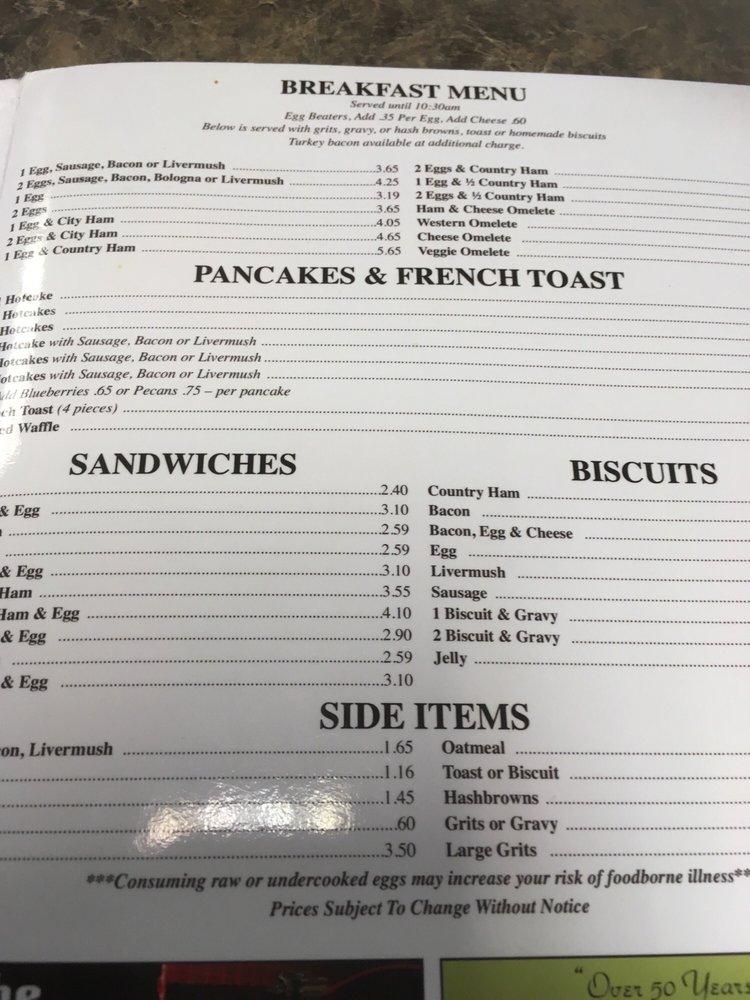 Menu at Firestone Grill restaurant, Gastonia